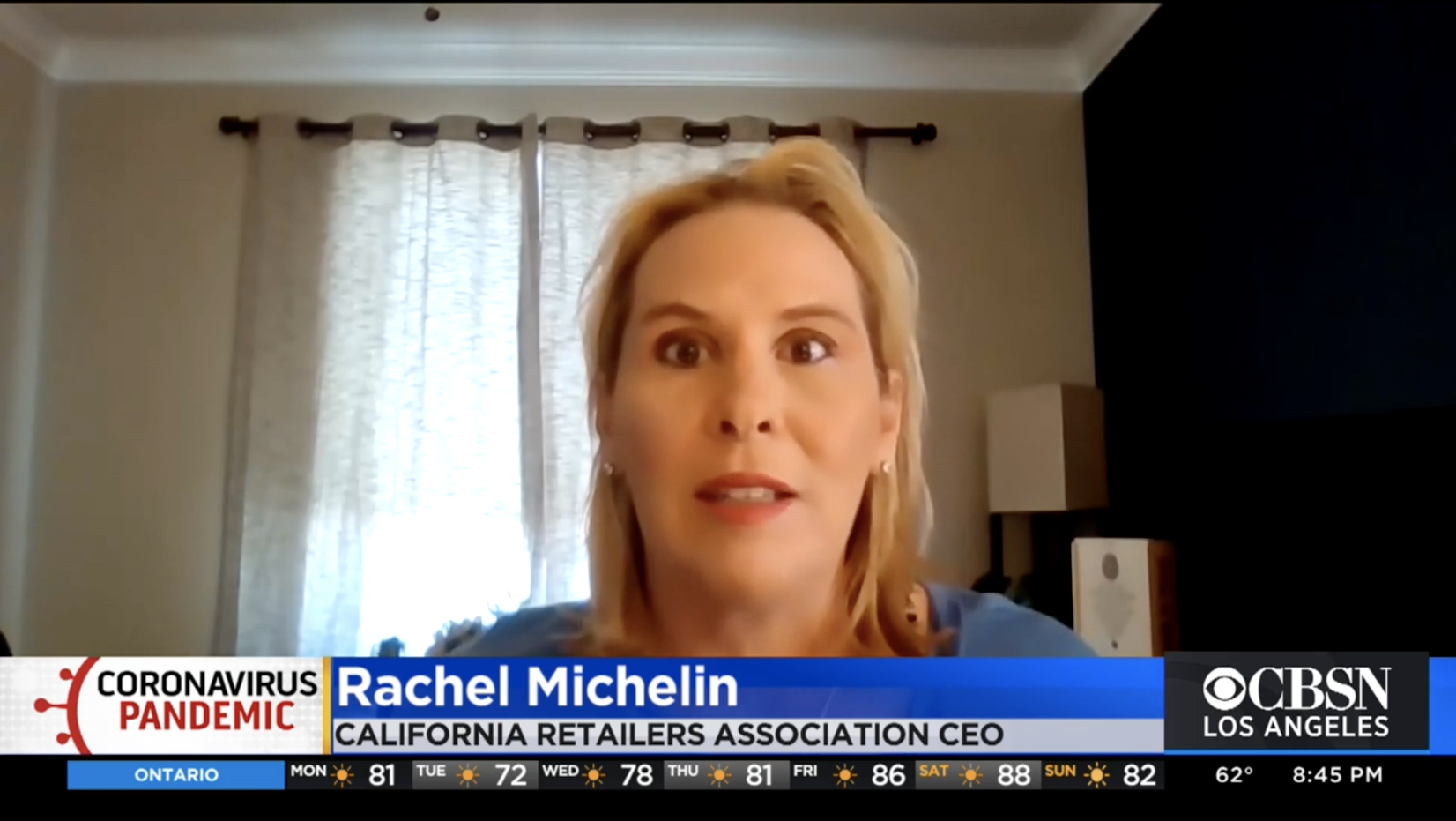 CRA President and CEO Rachel Michelin Speaks with CBS Los Angeles About ...